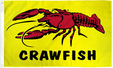 Crawfish (Horizontal) Flag 3x5ft Poly | Sports Fans Merchandise