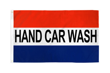 Hand Car Wash Flag 3x5ft Poly | Sports Fans Merchandise
