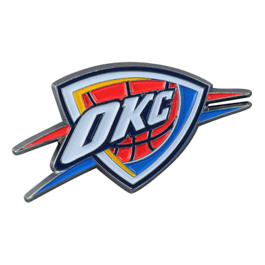 Oklahoma City Thunder 3D Color Metal Emblem OKC Primary Logo | Sports ...