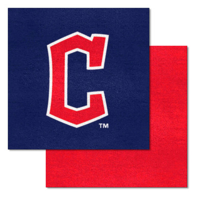 Cleveland Guardians "C" Hat Logo Team Carpet Tiles - 45 Sq Ft. C Cap ...
