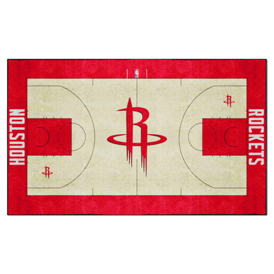 Houston Rockets 6 ft. x 10 ft. Plush Area Rug R Primary Logo | Sports ...