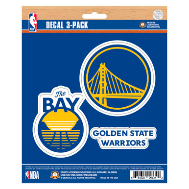 Golden State Warriors 3 Piece Decal Sticker Set3 Various Logos ...