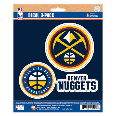 Denver Nuggets 3 Piece Decal Sticker Set3 Various Logos / Wordmark ...