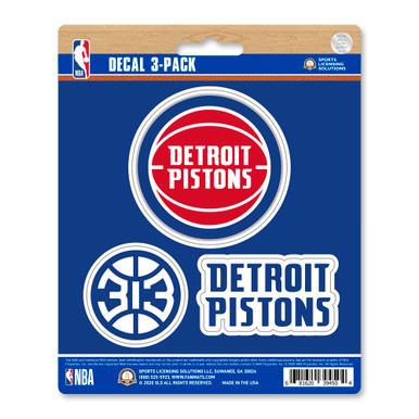 Detroit Pistons 3 Piece Decal Sticker Set3 Various Logos / Wordmark ...