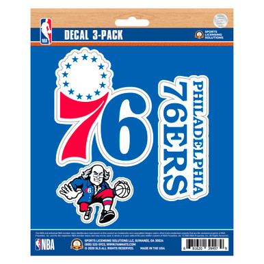 Philadelphia 76ers 3 Piece Decal Sticker Set3 Various Logos / Wordmark ...