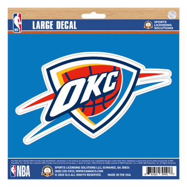 Oklahoma City Thunder Large Decal Sticker OKC Primary Logo | Sports ...