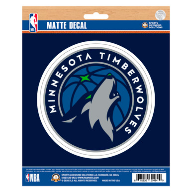 Minnesota Timberwolves Matte Decal Sticker Wolf Head Primary Logo ...