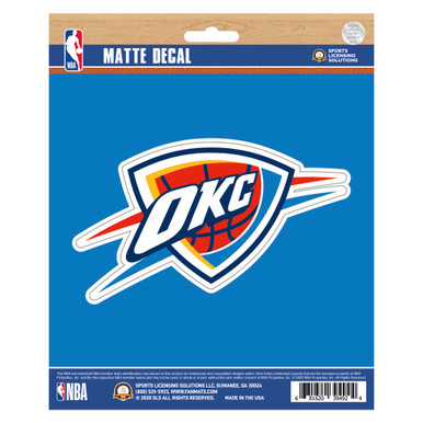Oklahoma City Thunder Matte Decal Sticker OKC Primary Logo | Sports ...