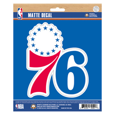 Philadelphia 76ers Matte Decal Sticker 76 Primary Logo | Sports Fans ...