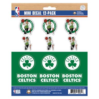 Boston Celtics 12 Count Mini Decal Sticker Pack 12 Various Logos ...