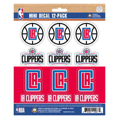 Los Angeles Clippers 12 Count Mini Decal Sticker Pack 12 Various Logos ...