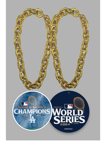 Los Angeles Dodgers Big Chain Necklace Gold | Sports Fans Merchandise