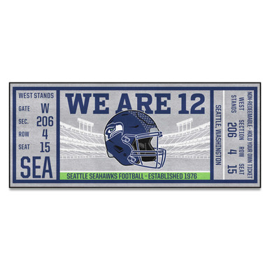 Seattle Seahawks Ticket Runner Seahawk Primary Logo Blue | Sports Fans ...