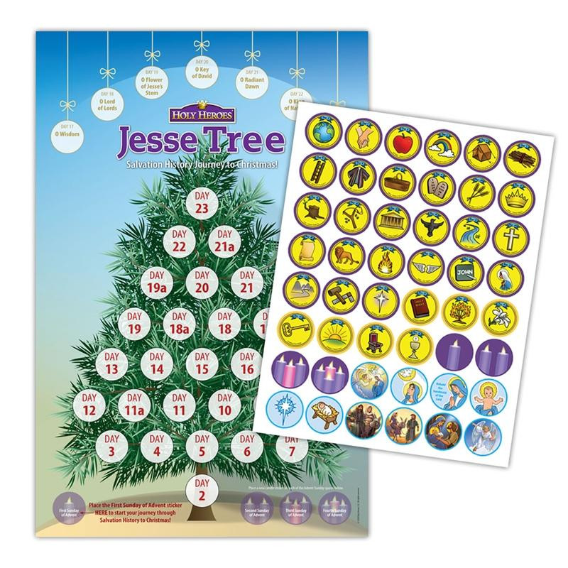 Jesse Tree Poster and Sticker Activity: Salvation History Journey to ...