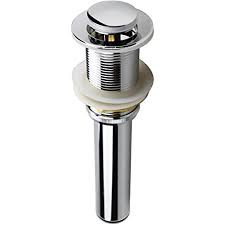 7840 10284 STAINLESS STEEL PUSH & LOCK POP UP LESS OVERFLOW HOLES ...
