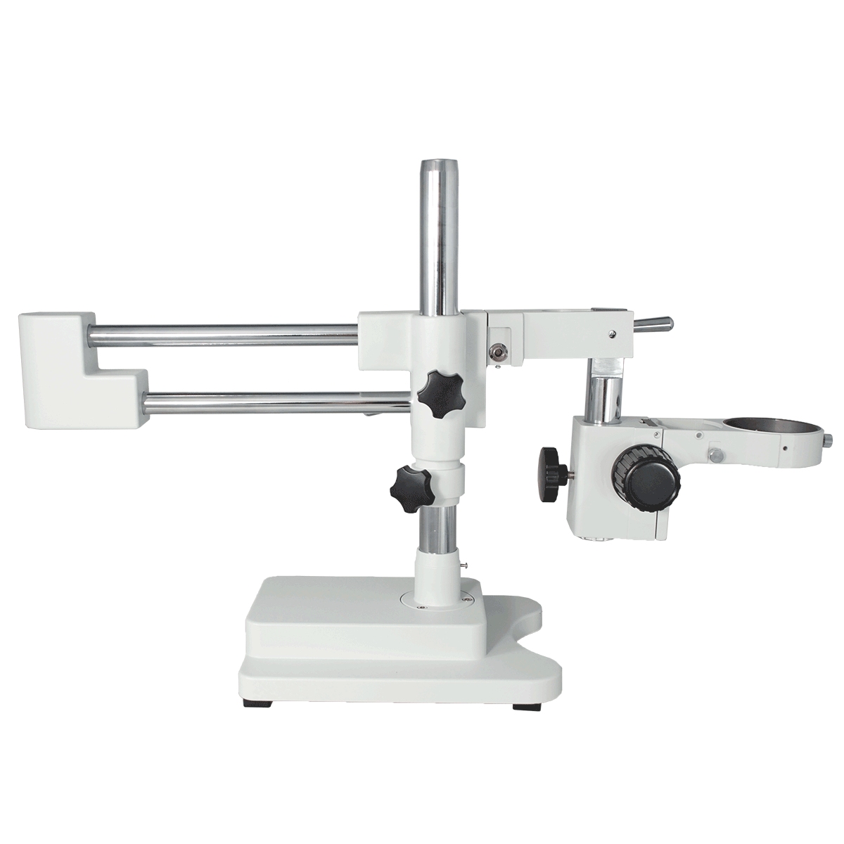 Heavy Duty Microscope Double Arm Boom Stand, 76mm Focusing Rack, 380mm ...