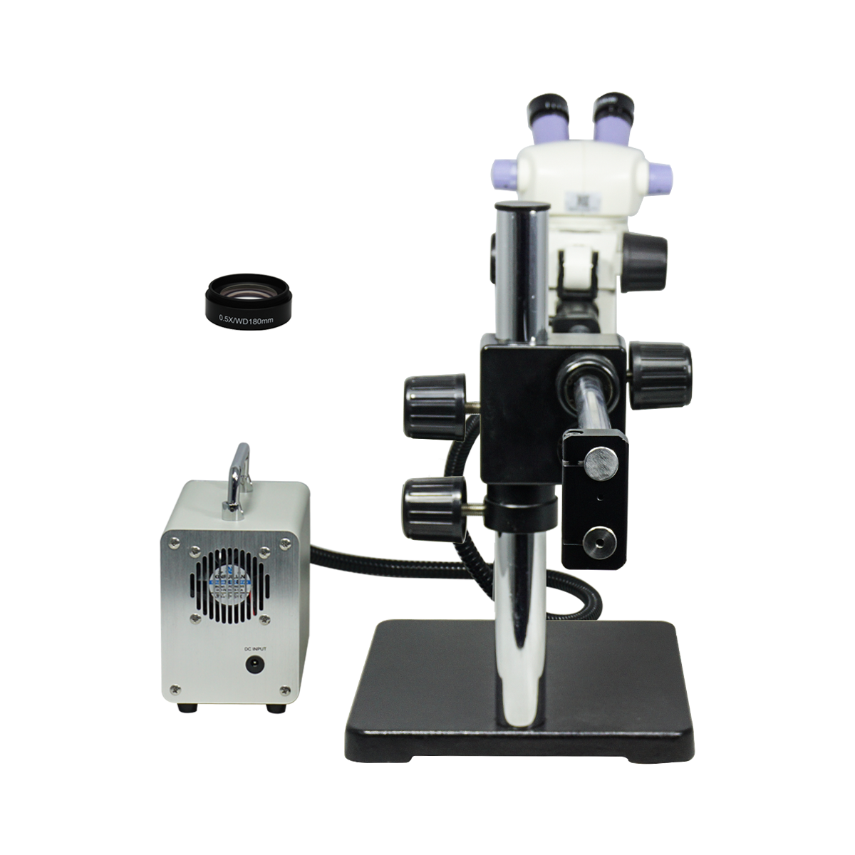 0.35-30X LED Light Dual Arm Stand Binocular Zoom Stereo Microscope ...