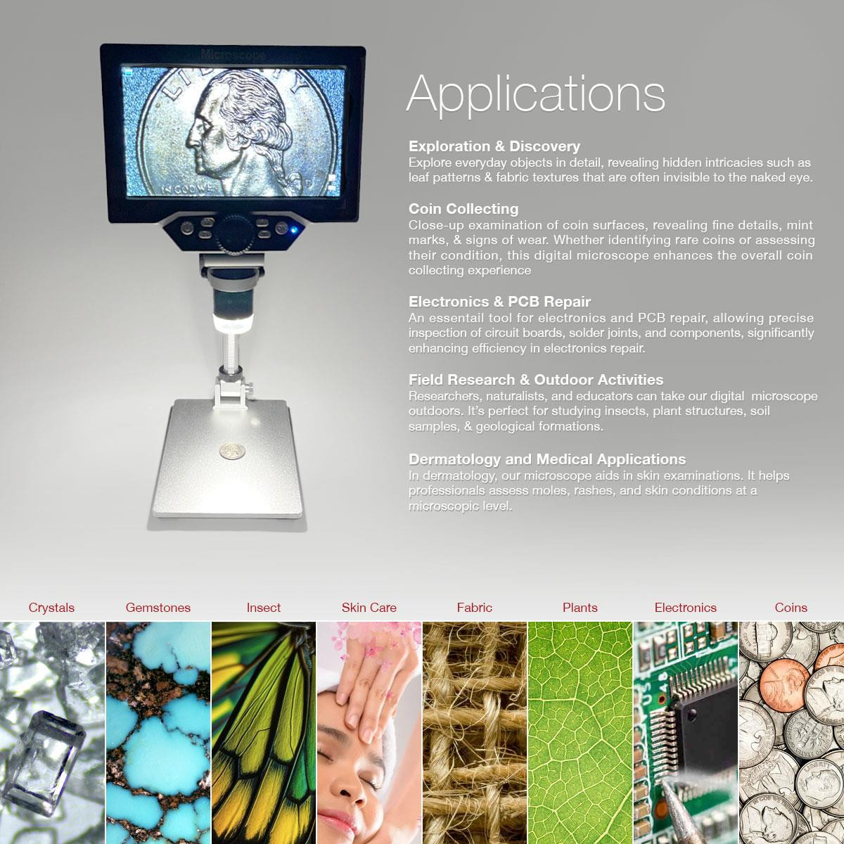 1-1200X LED Reflection Light Digital Microscope DM02050111 | View ...