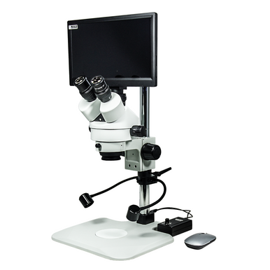 2.0 Megapixels 7-45X CMOS LED Light Post Stand Trinocular Zoom Stereo ...