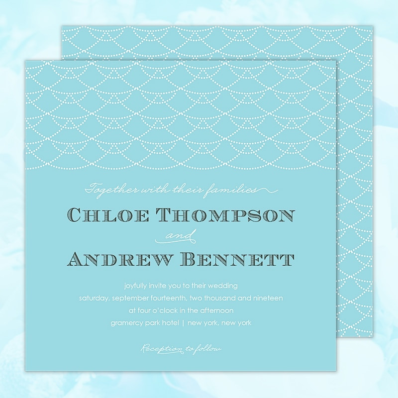 Stylish Waves Wedding Invitation - Ct9 Designs