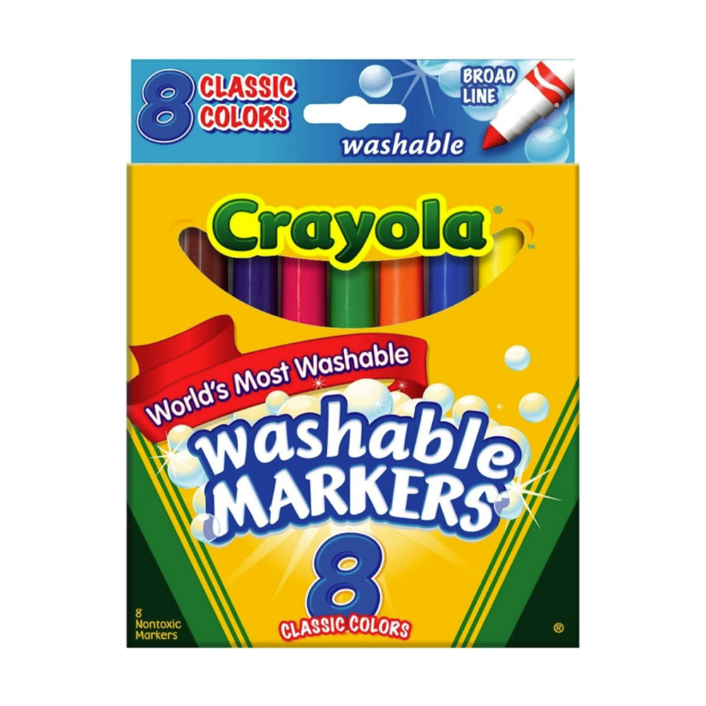 Crayola Washable Broad Classic Marker 8 Count - Jerry's Artarama Retail ...