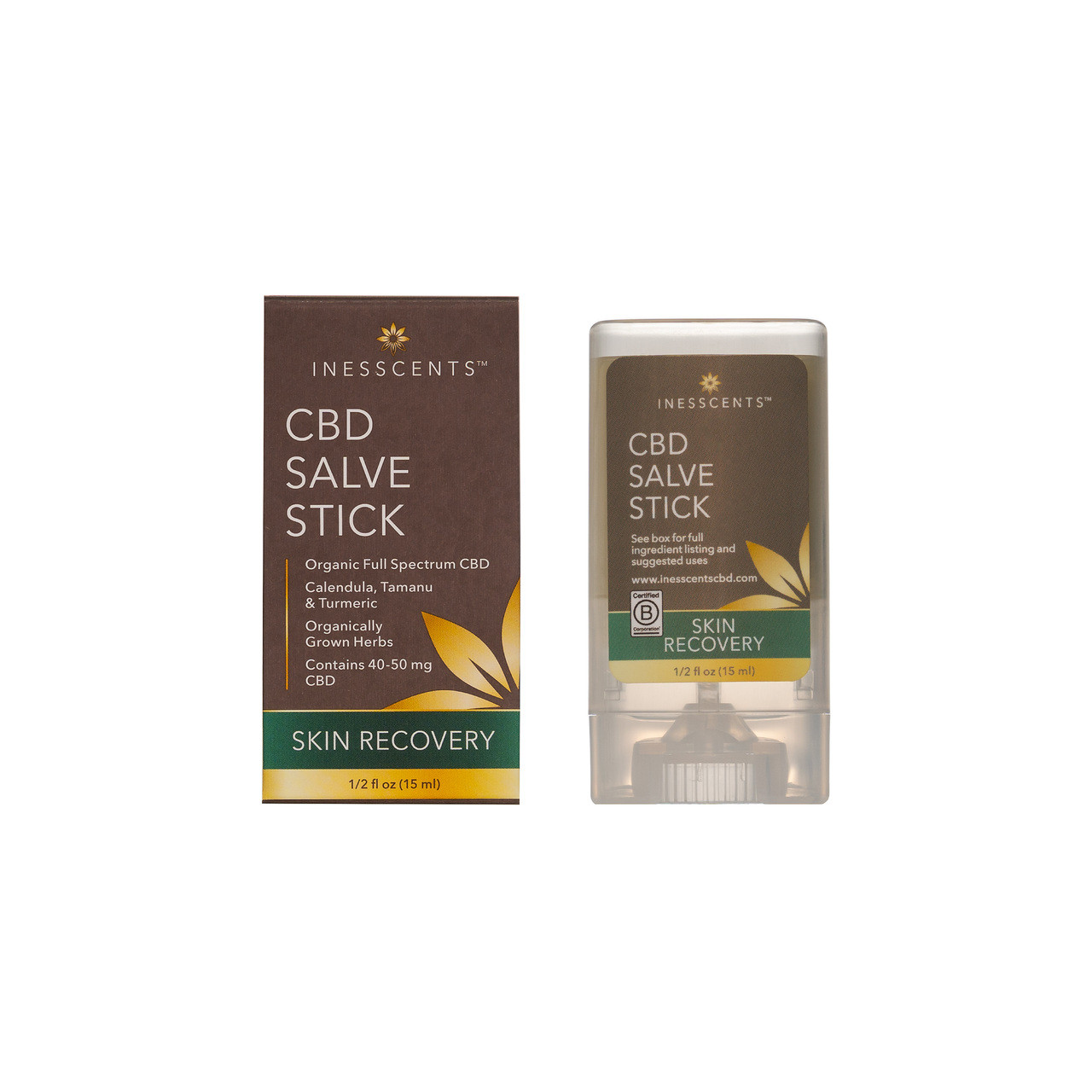 CBD Skin Recovery Salve Stick 0.5oz - Inesscents Aromatic Botanicals