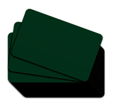 Dark Green Blank Plastic Cards | 30 mil | CR80