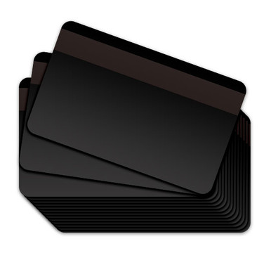 Black Blank Plastic Cards with Magnetic Stripe