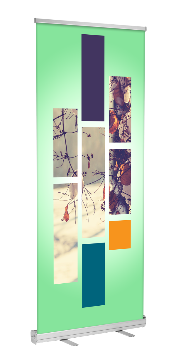 Standard Retractable Banner Stand holds 24 - 33 in x 81