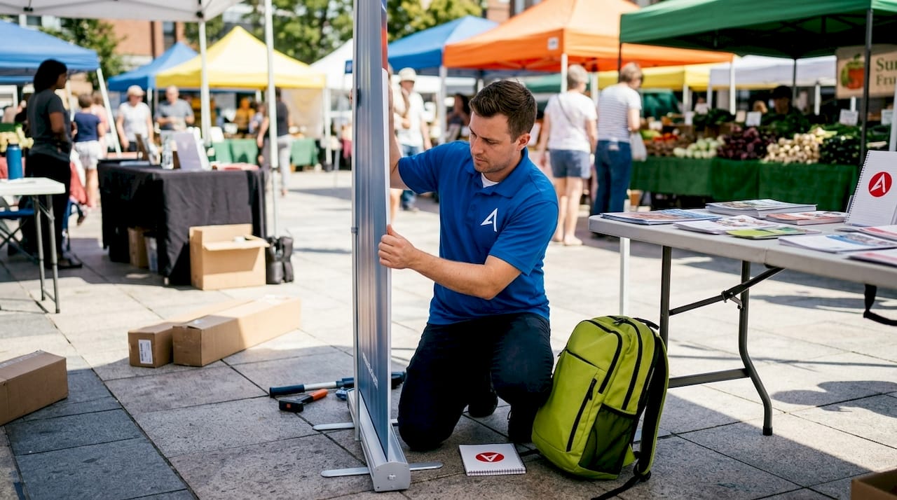 What Is a Banner Stand? Types, Uses, and Benefits - Arrowhead Sign Company