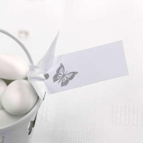 Tag - White Butterfly Favour Tags