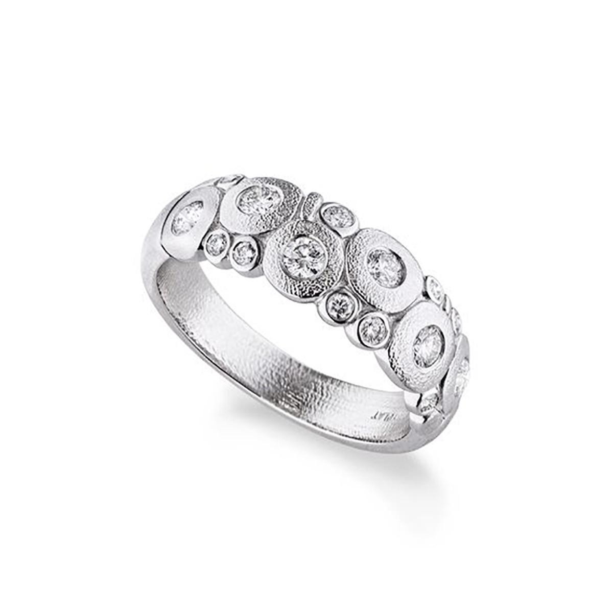 Candy Dome Ring - Platinum and Diamond by Alex Sepkus