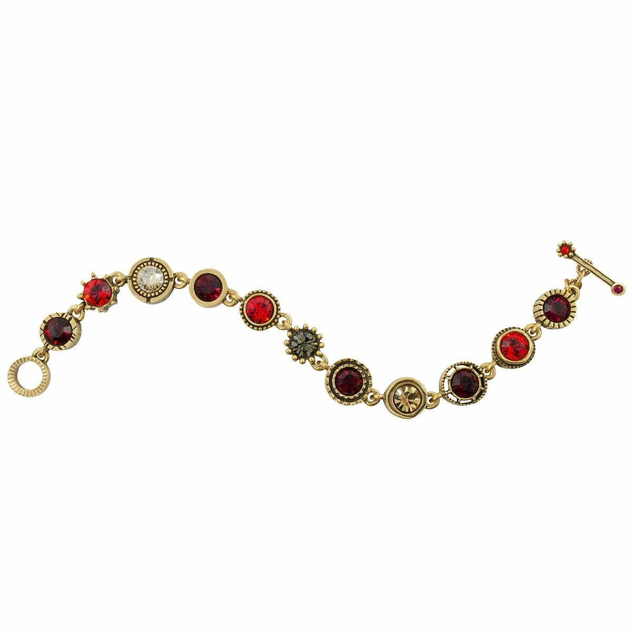 Patricia Locke Round Two Bracelet Gold Ravishing Red Jewelry