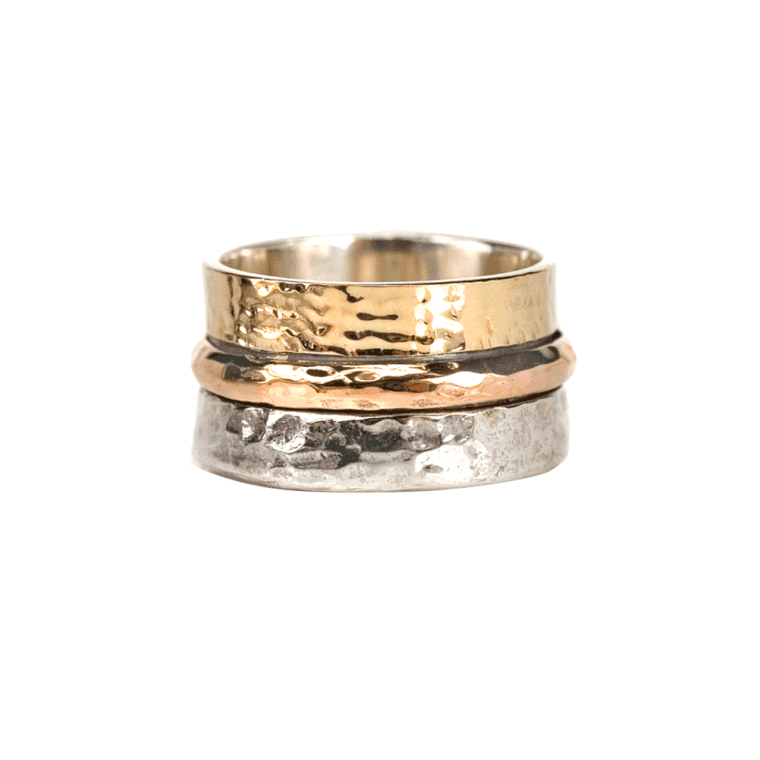 Meditation Spinner Ring Journey 9KT Gold Sterling Silver Israel