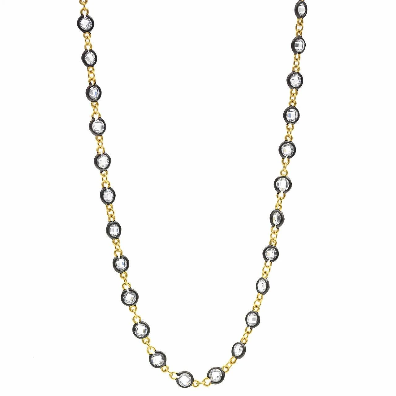 Freida Rothman Signature Radiance 36" Wrap Necklace | Gold Rhodium