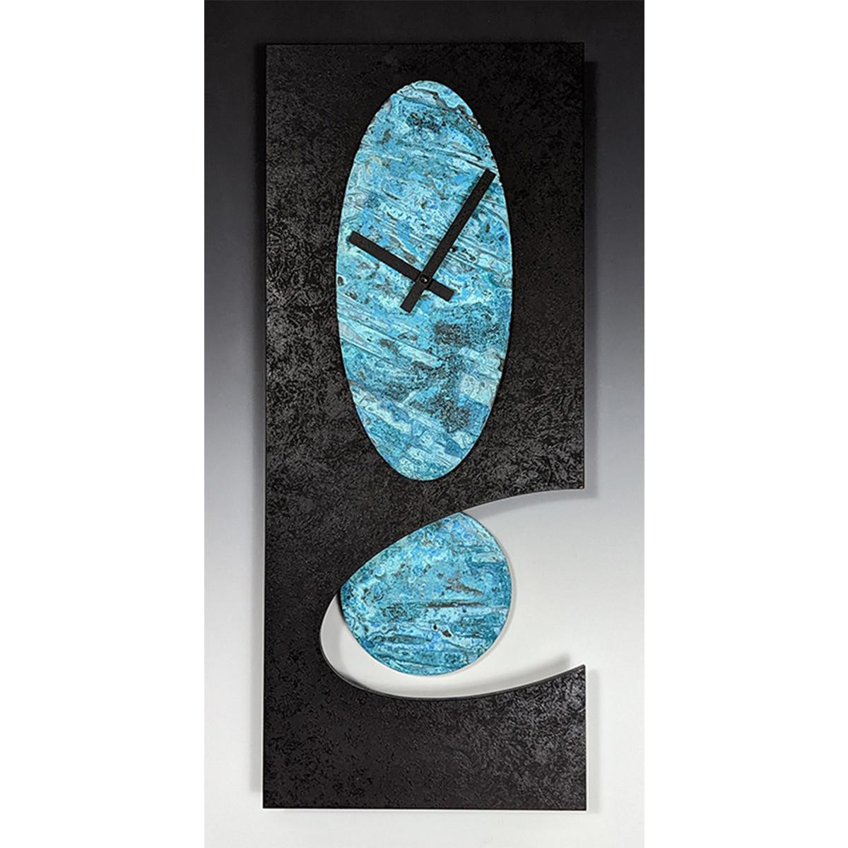 Black Oval Pendulum with Verdi by Leonie Lacouette Clocks
