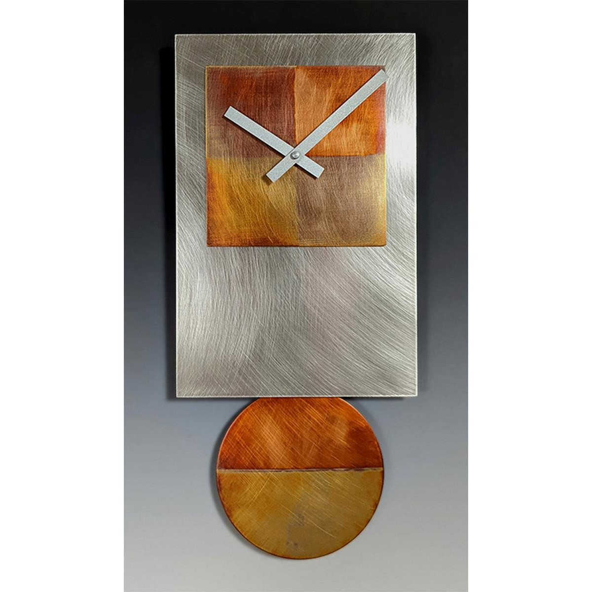 Steel Tie Pendulum Clock with Copper by Leonie Lacouette