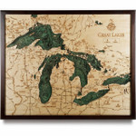Great Lakes - Nautical Wood Maps - 3D Wall Decor