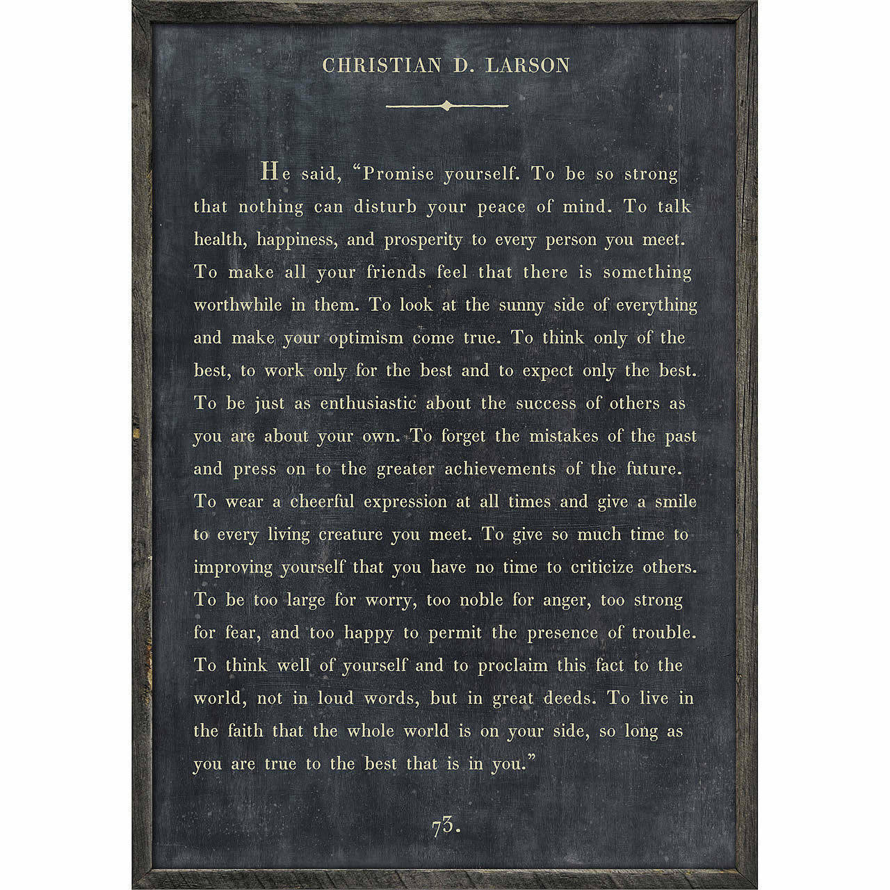 Christian D Larson Art Print | Charcoal, Cream, White | Sugarboo and Co