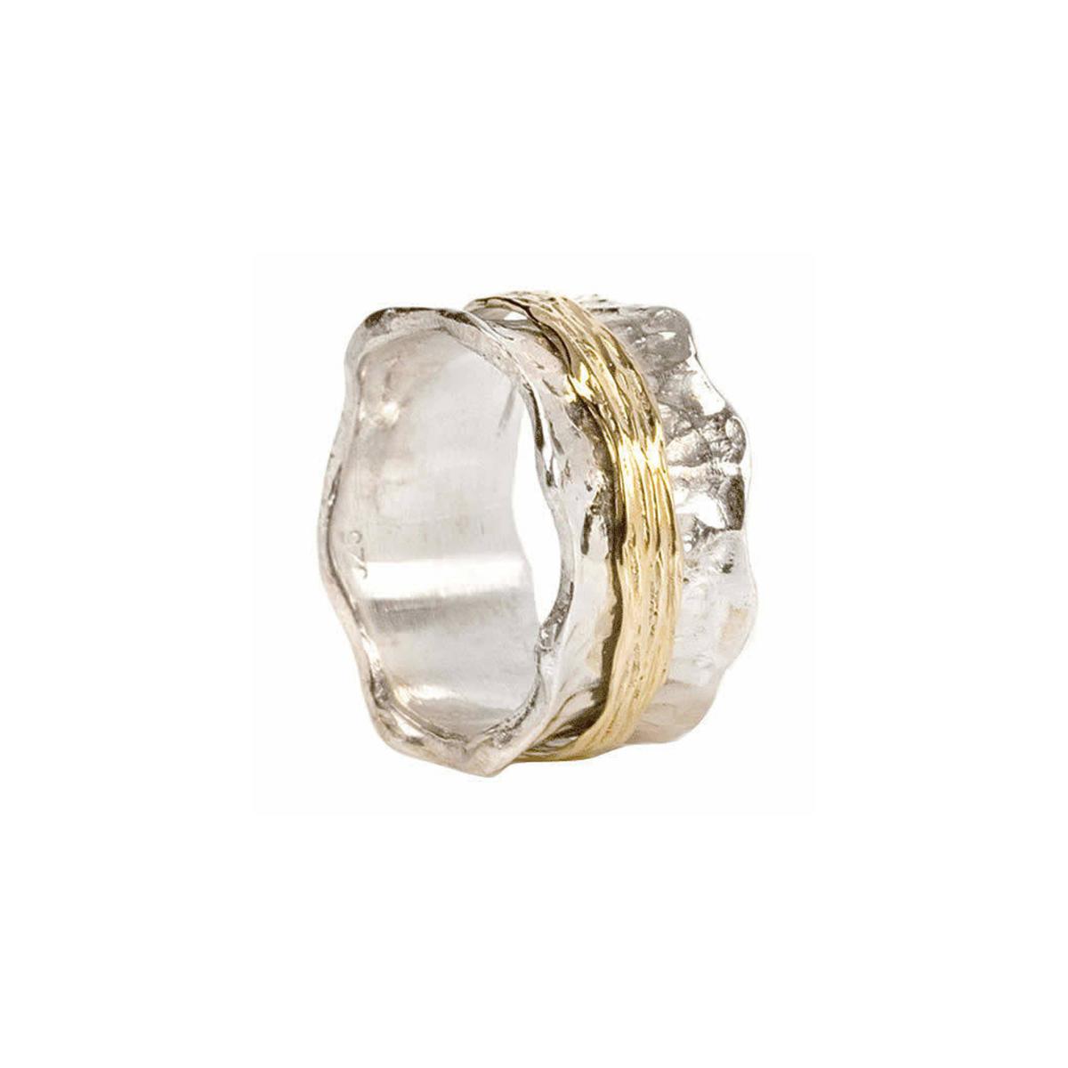 Meditation Spinner Ring Heaven 9KT Gold Sterling Silver Israel