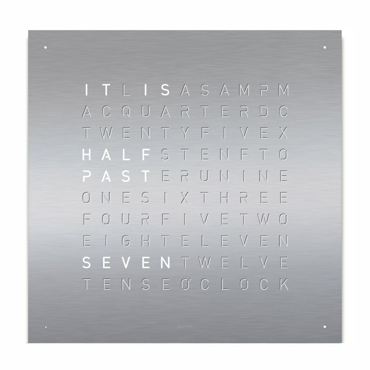 QOLOR QLOCKTWO Classic Front Cover Stainless Steel