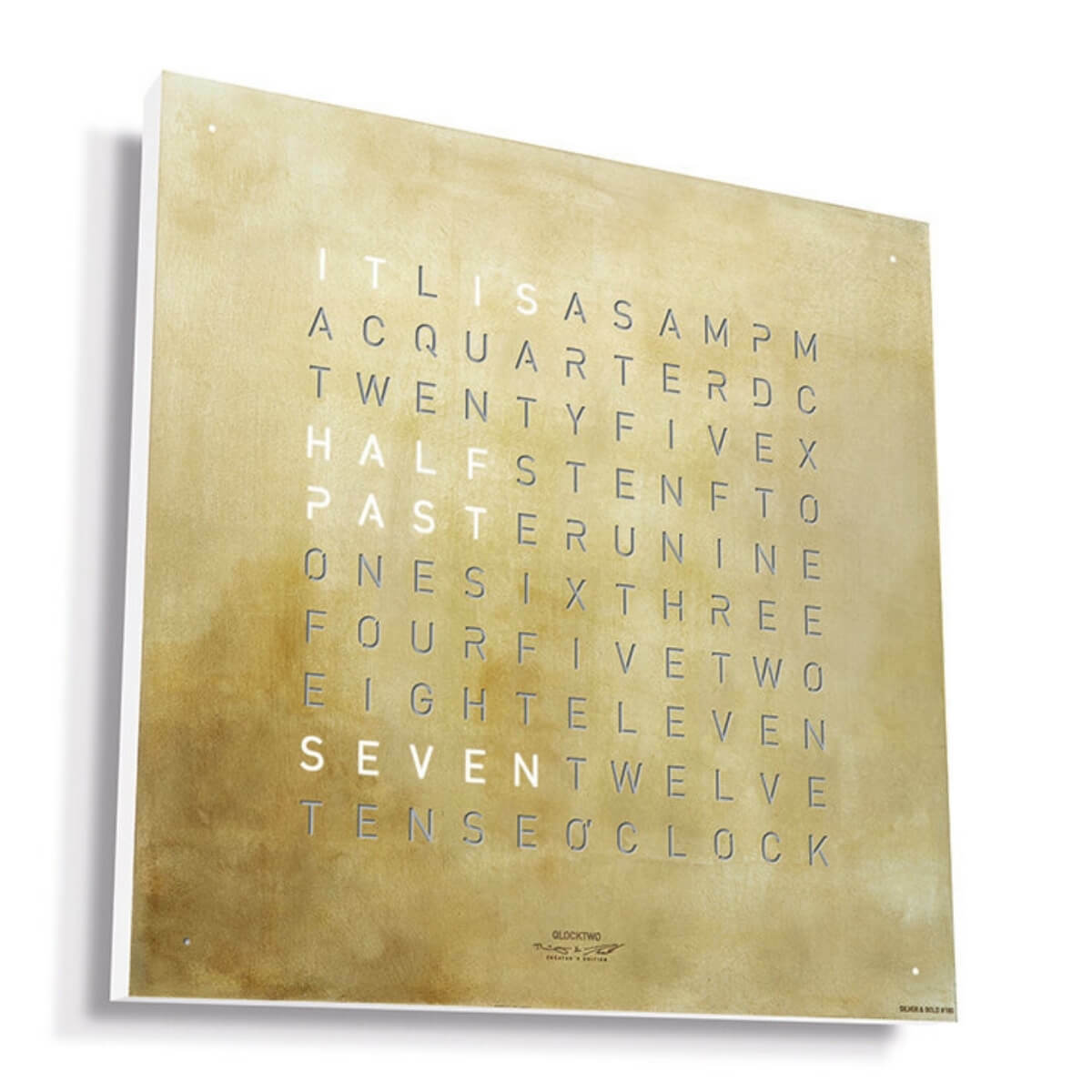 QLOCKTWO - EARTH 45 SILVER & GOLD CREATOR'S EDITION