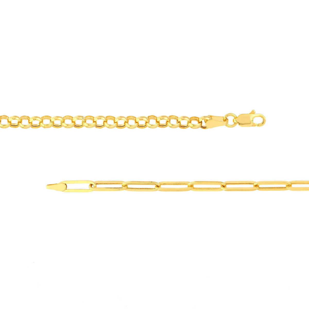 Half Paper Clip Half Rolo Yellow Gold Chain by Midas | Giving Tree Gallery