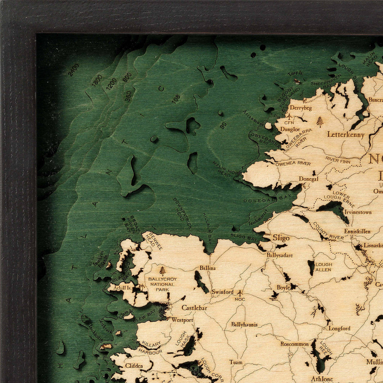 Ireland by 3D Nautical Wood Maps