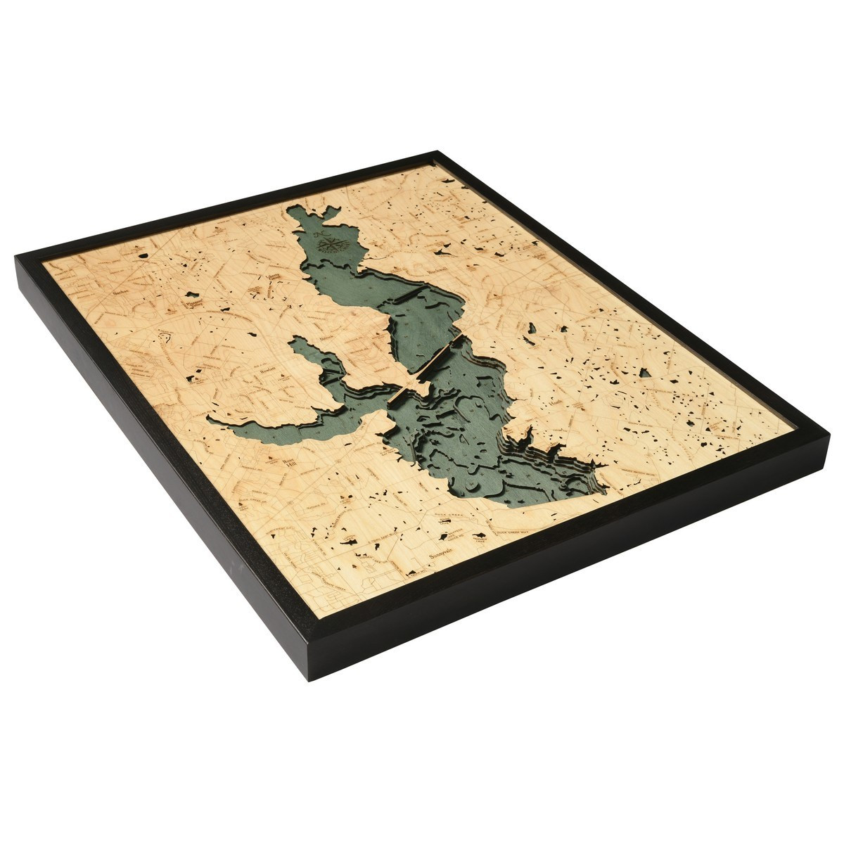 Lake Ray Hubbard, Texas by 3D Nautical Wood Maps