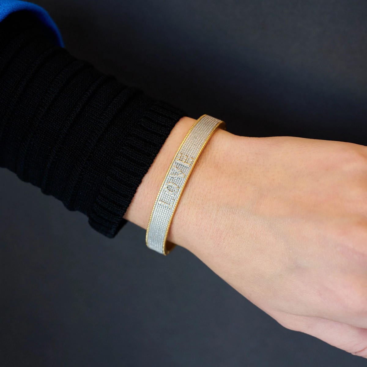 Strength Bracelet Gold + Silver by Freida Rothman | Giving Tree Gallery