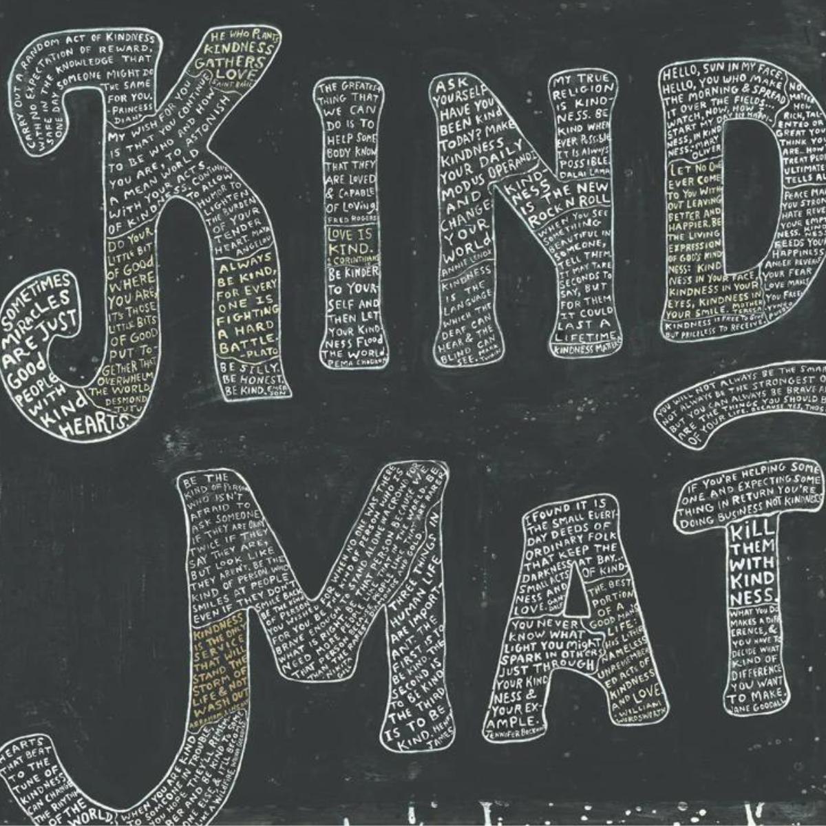 Kindness Matters Gallery Wrap Art Print Panel by Sugarboo and Co