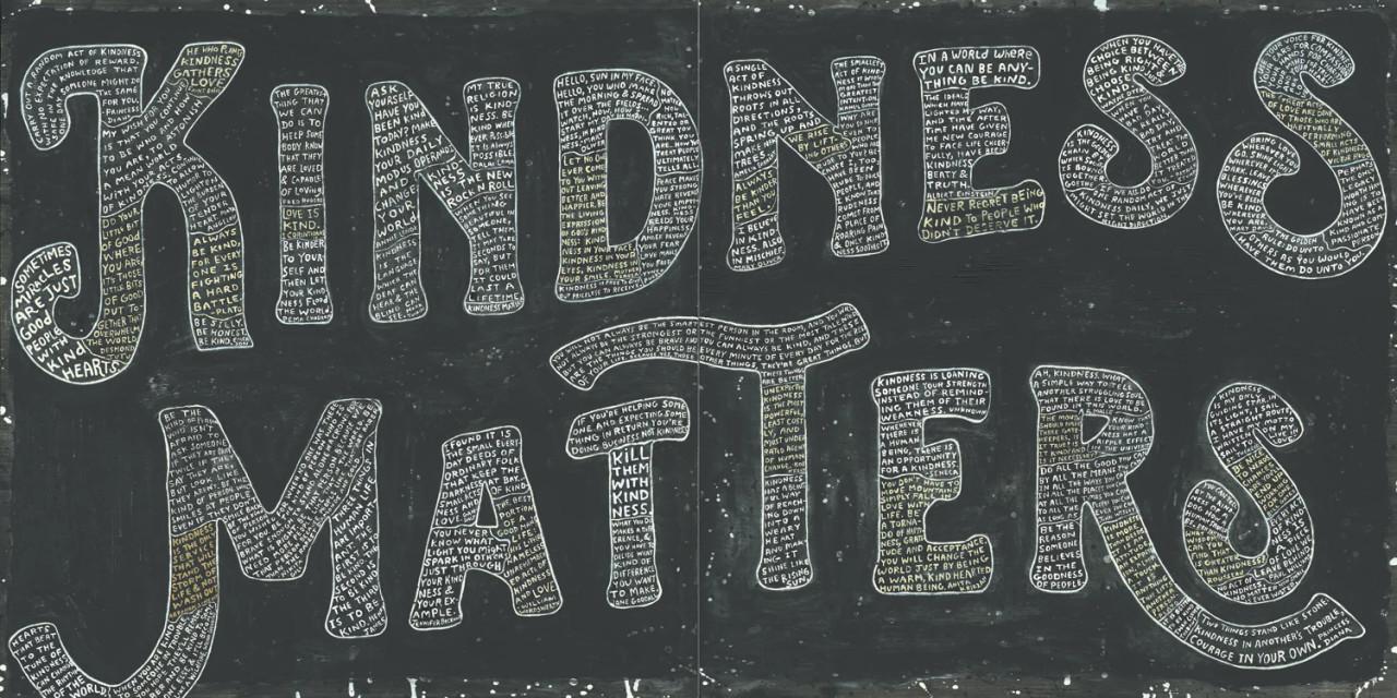 Kindness Matters Gallery Wrap Art Print Panel by Sugarboo and Co