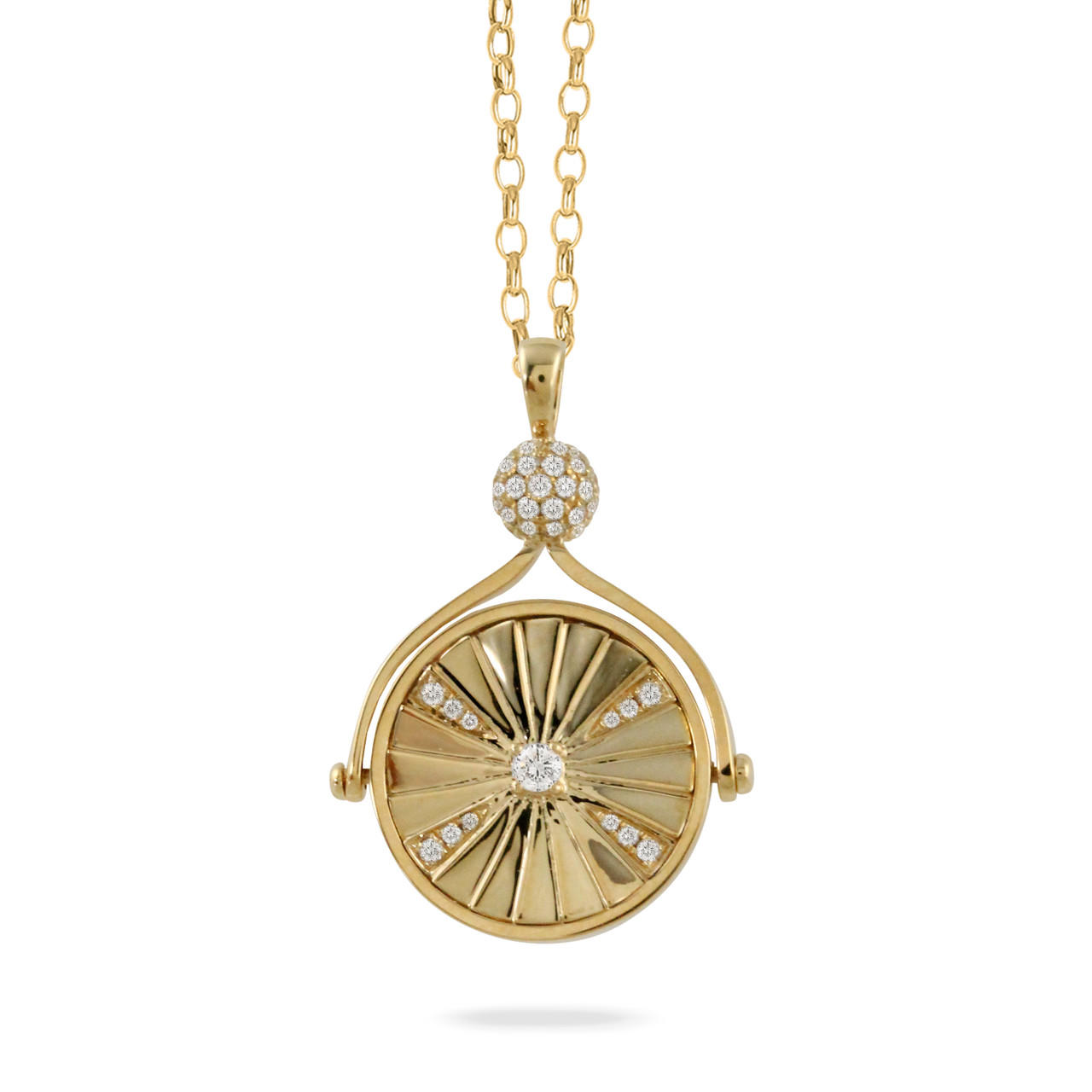 Fibonacci Reversible Diamond Pendant with Mother of Pearl by Doron ...
