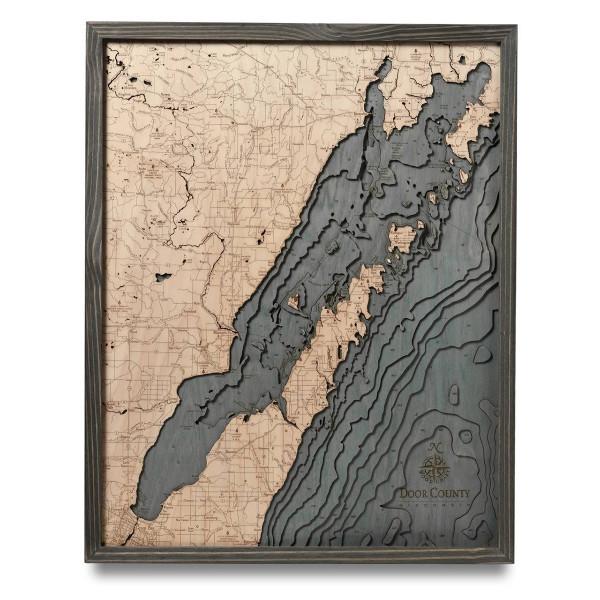 Door County Wisconsin by Nautical Wood Maps